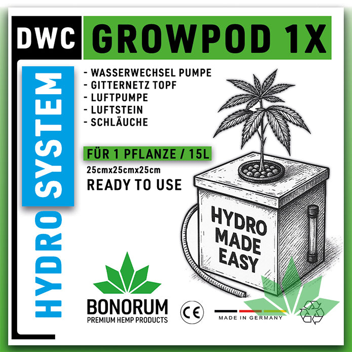 Bonorum GROWPOD 1X - DWC Hydro System ( Vorbstellung Versand mitte Dez ...